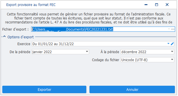 Générer un fichier FEC dans EBP Comptabilité – EBP Centre d'aide Maroc